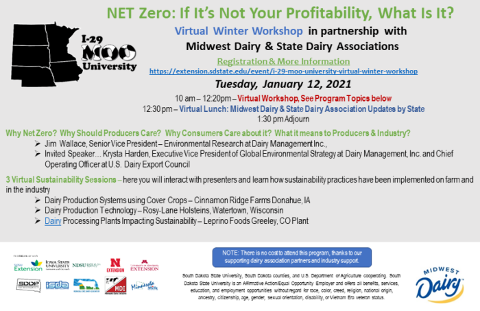 I-29 Moo University Winter Virtual Workshop - Iowa State Dairy Association
